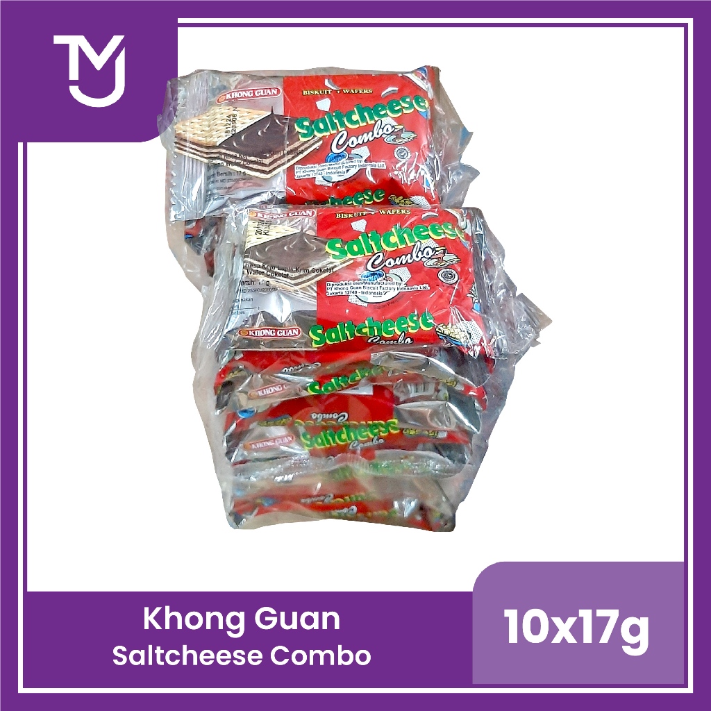 Jual Khong Guan Saltcheese Combo Wafers Crackers Renceng 10 x 17gr ...