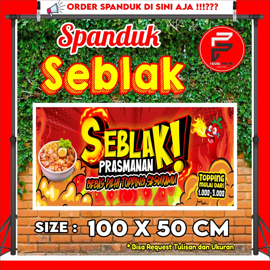 Jual Spanduk Seblak / banner Warung Seblak / Banner Seblak Prasmanan ...