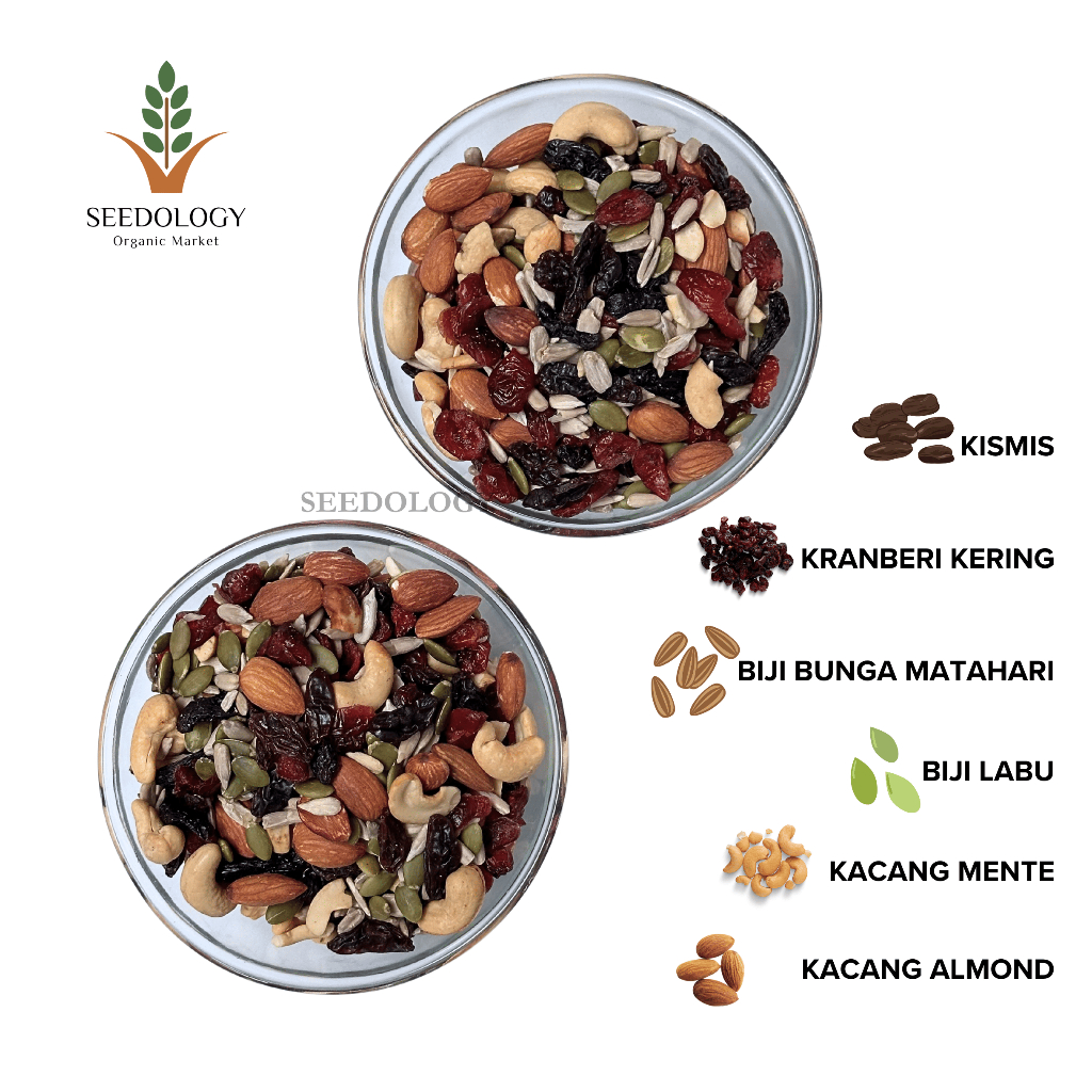 Jual Mixed Fruit & Nut 500gr - Campuran Kacang dan Buah Kering / Diet ...