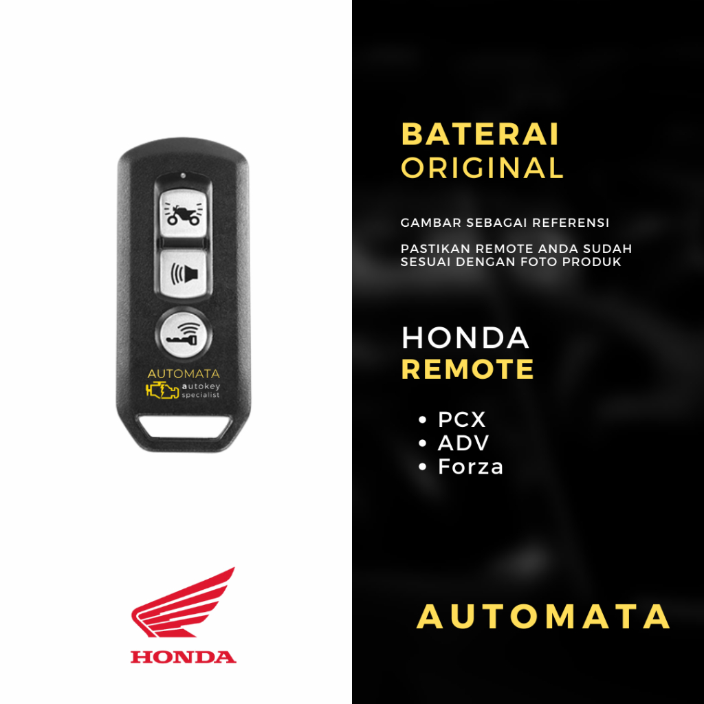 Jual Baterai Remote Kunci Keyless Honda PCX 150 ADV 150 Forza Original ...