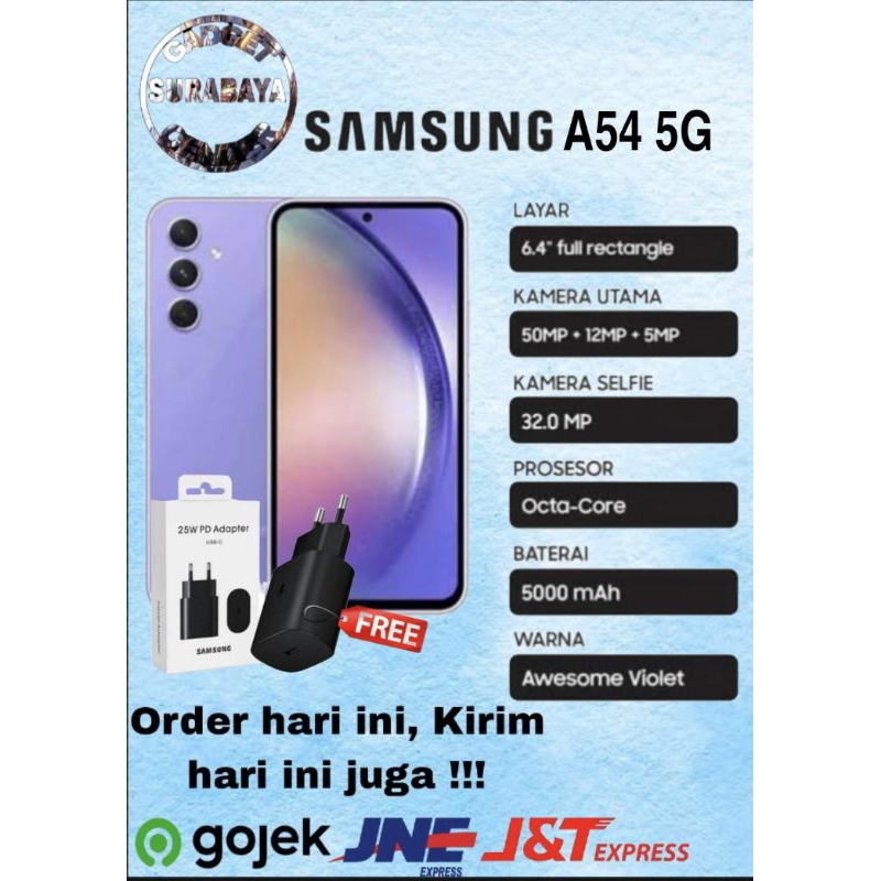 Jual Samsung A54 5G 8/256GB 100% ORIGINAL GARANSI RESMI | Shopee Indonesia