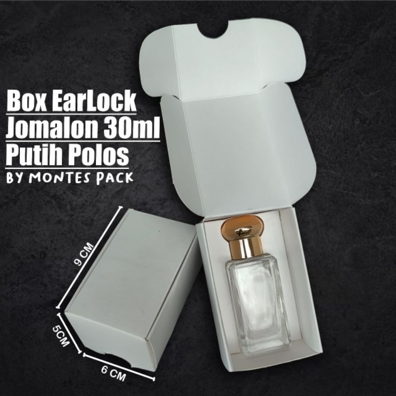 Jual BOX EARLOCK | untuk botol jomalon 30ml pendek | box parfum earlock Putih Hitam | Shopee ...