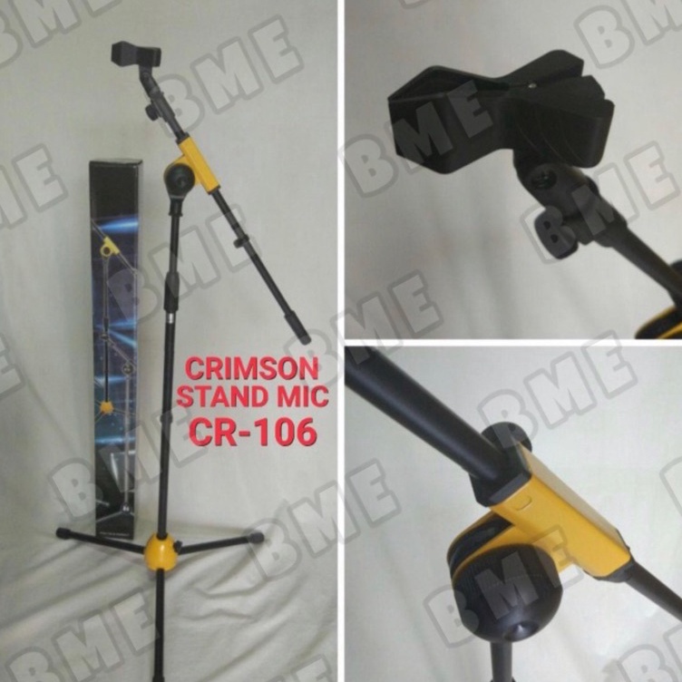 Jual Stand Mic Lantai Full Besi Crimson CR16 b Kemasan Baru | Shopee ...