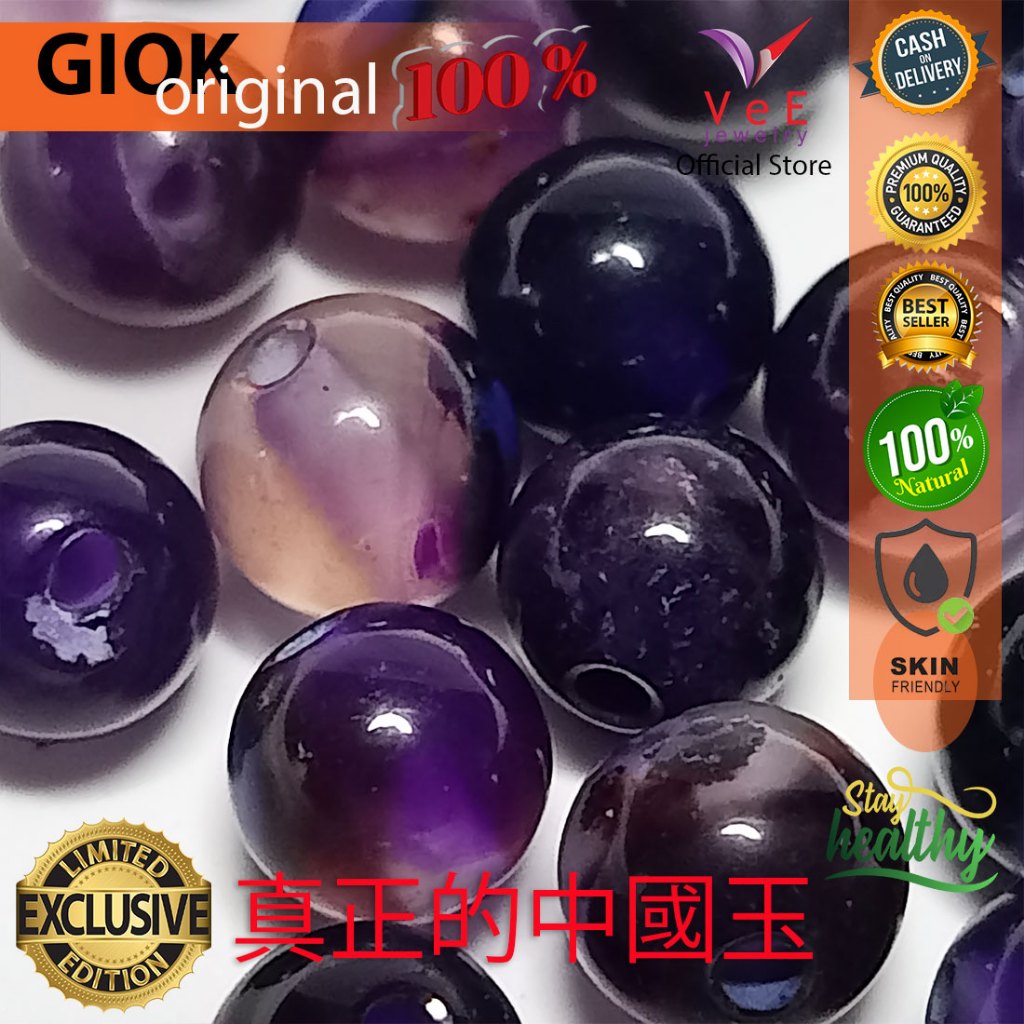 Jual Butiran Beads Batu Giok Jade Jadeite Asli 6mm - VeE Batu Alam ...
