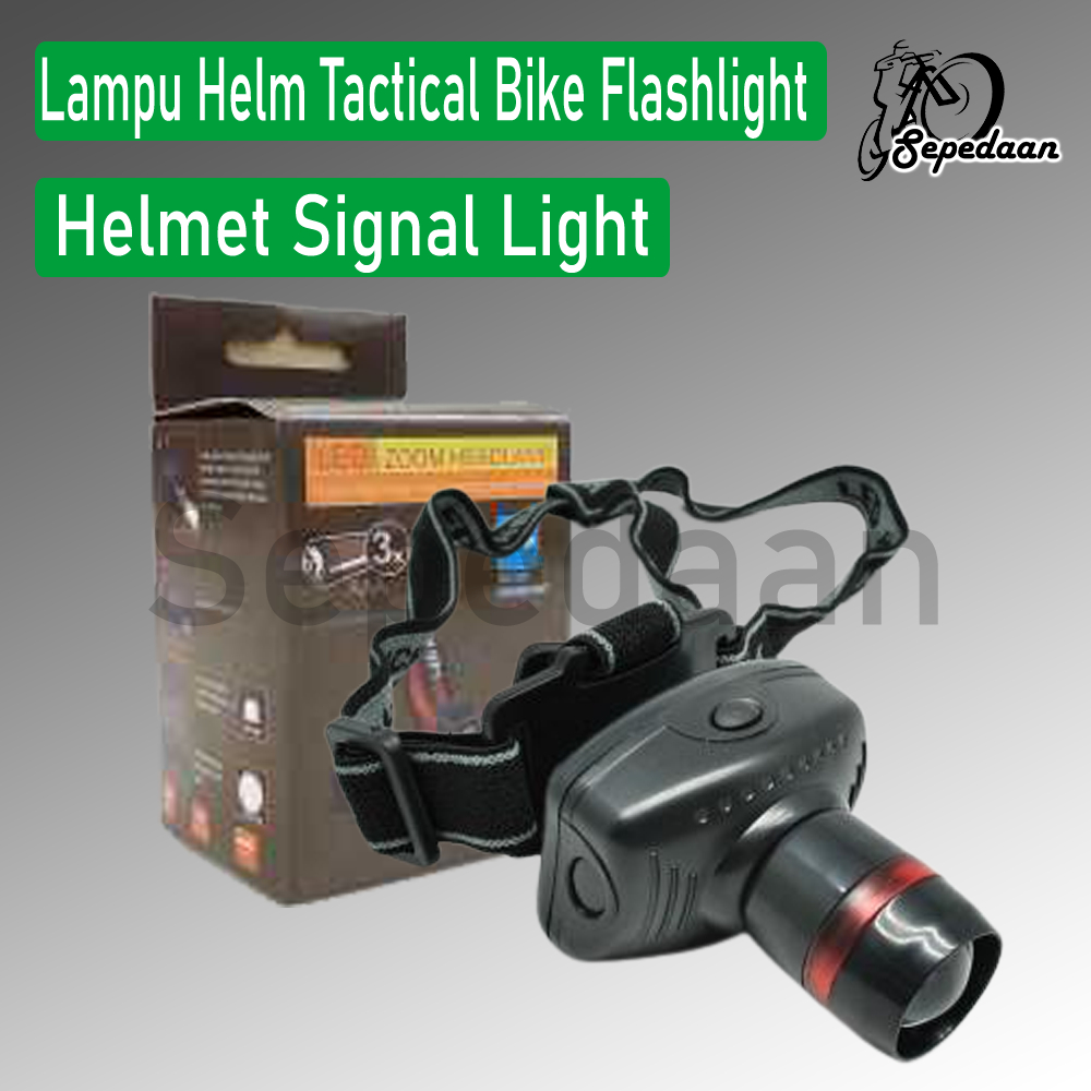 Jual Lampu Helm Tactical Bike Flashlight Helmet Signal Light sepeda ...