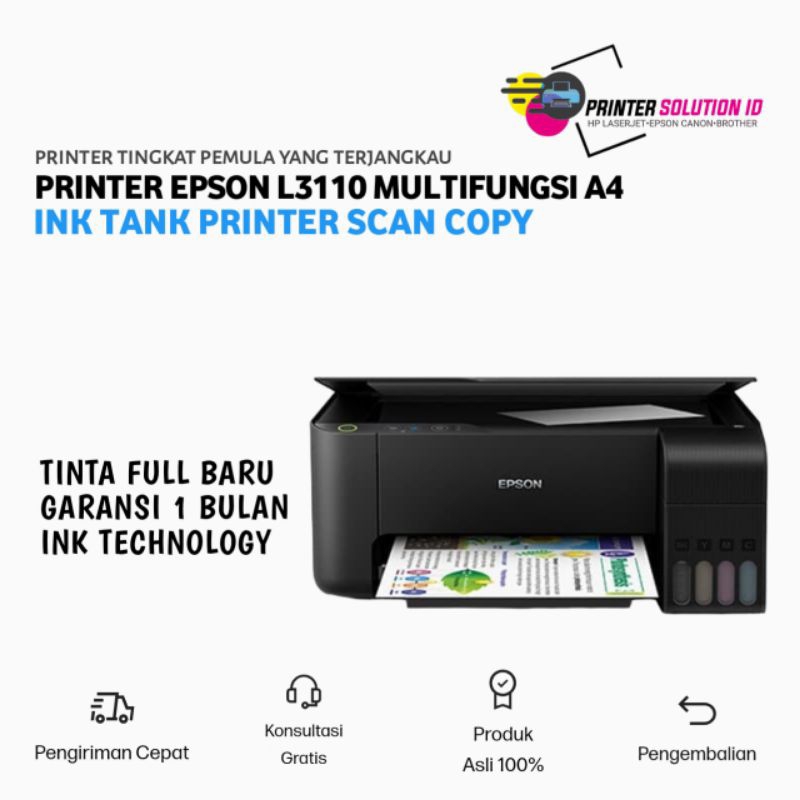 Jual Printer Epson L3110 Multifungsi all in one print scan copy ...