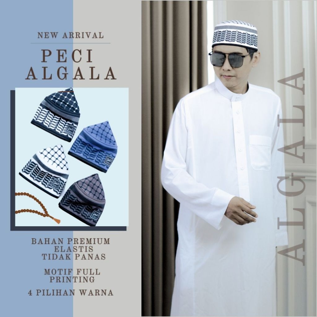 Jual Peci Songkok Kopiah Algala Original Kopyah Fashion Muslim Pria ...