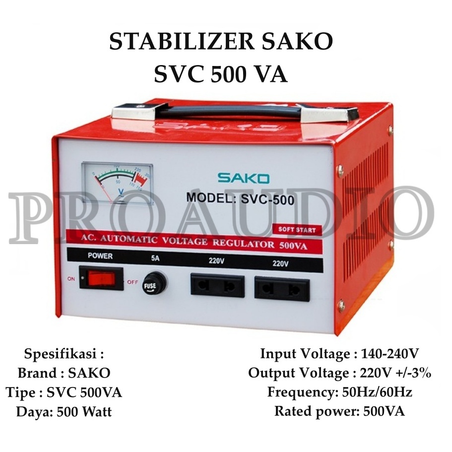 Jual Stabilizer SAKO SVC 500 VA Original | Shopee Indonesia