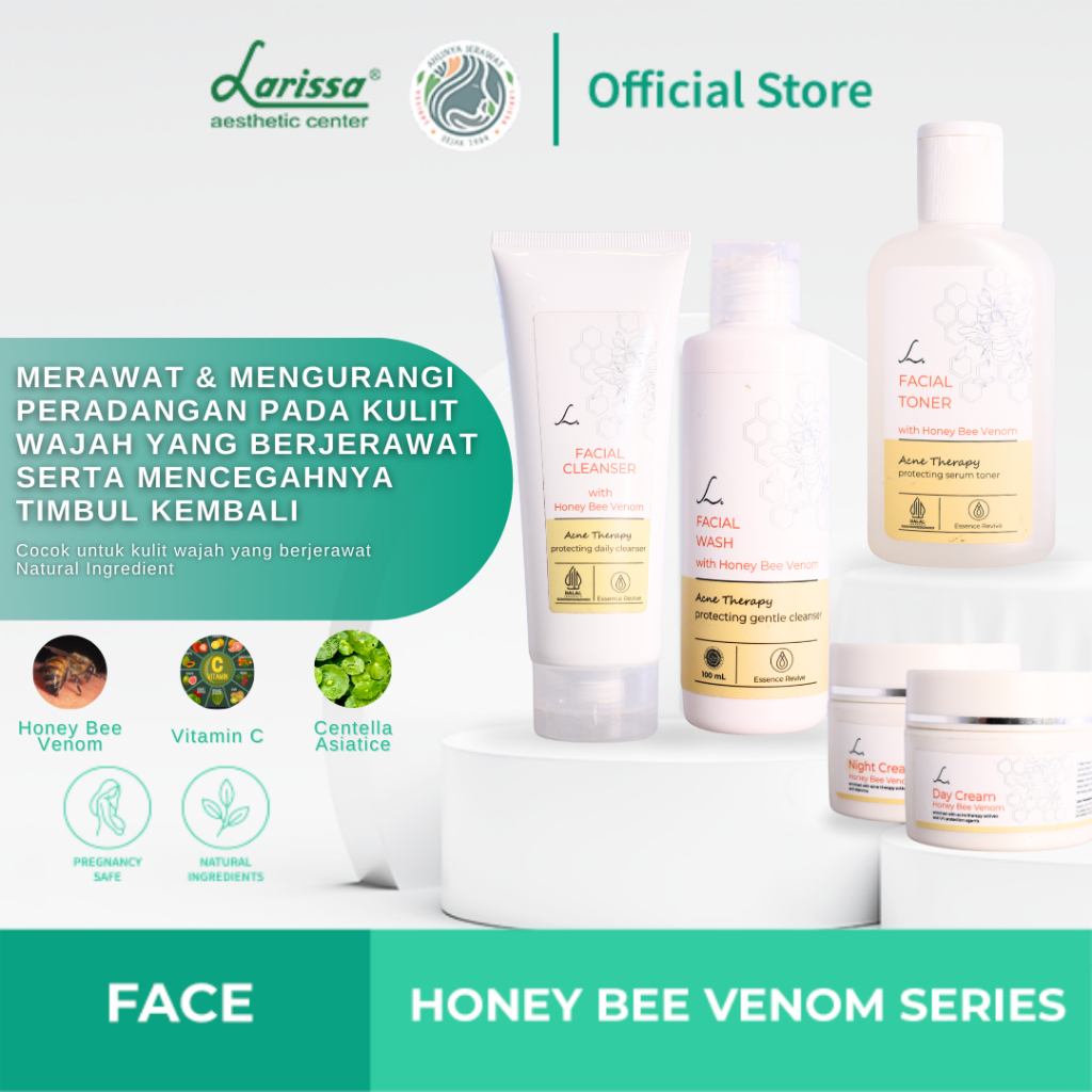 Jual Paket Honey Bee Venom Acne Larissa / Larissa Jerawat Therapy ...