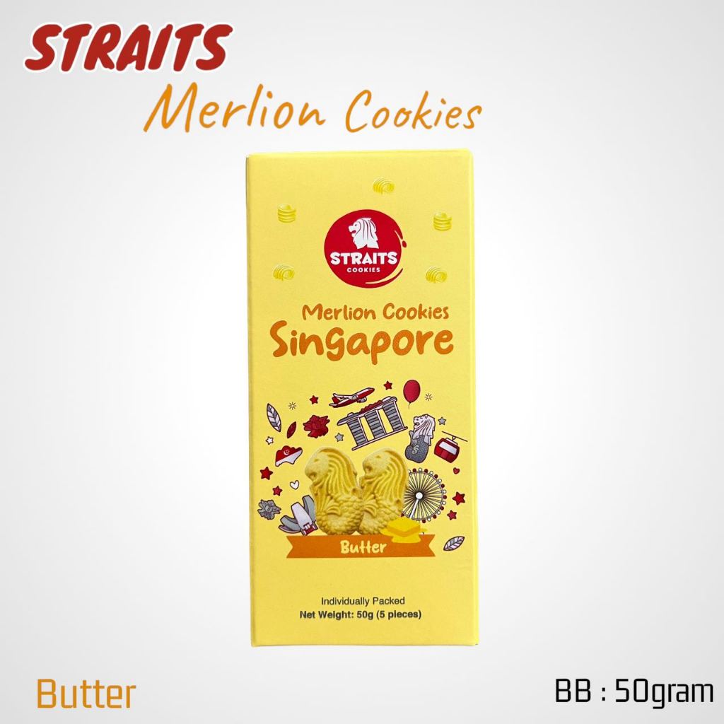 Jual READY STOCK Cookies Straits Merlion / Roti Cookies Singapore ...