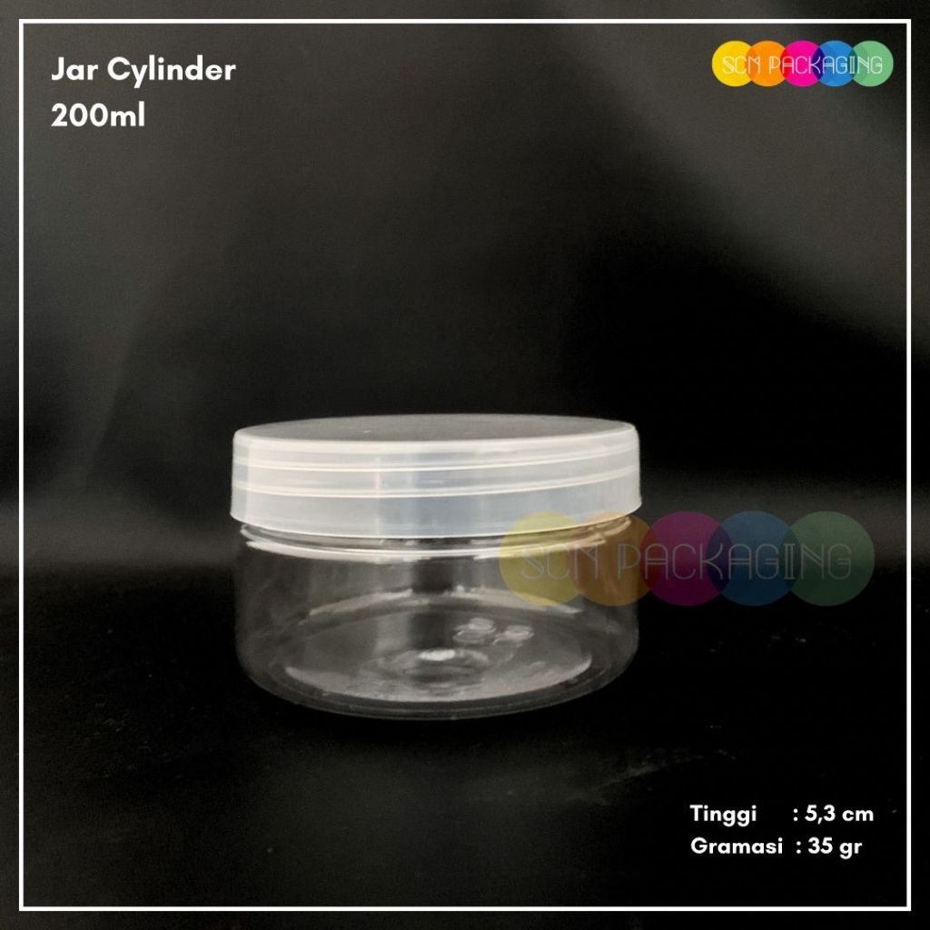 Jual JAR CYLINDER 200ML 200 ML TABUNG TOPLES KUE KERING COOKIES MADU ...