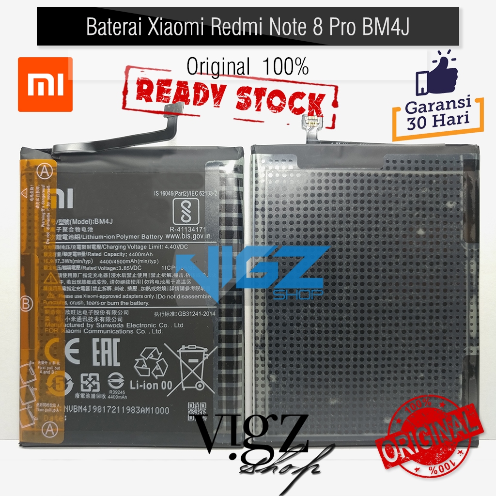 Jual Baterai Xiaomi Redmi Note 8 Pro BM4J Original 100% Batre Battery ...