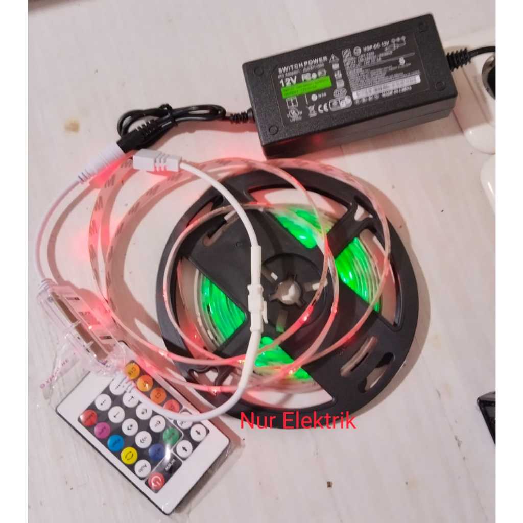 Jual Lampu LED Strip Running RGB 5 dan 10 Meter DC 12V + controller ...
