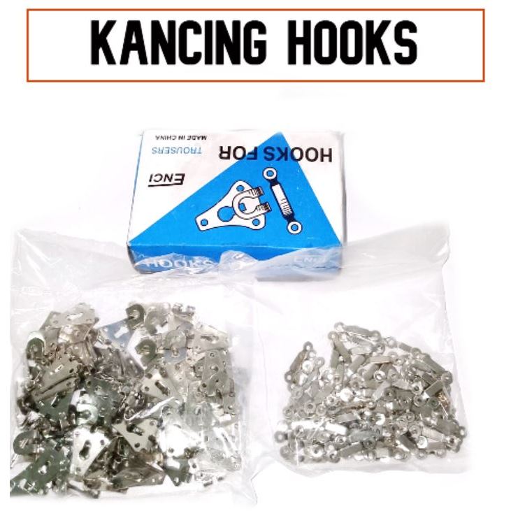 Jual ( 1 BOX ) KANCING HAK / kancing hook rok celana / kancing pengait ...