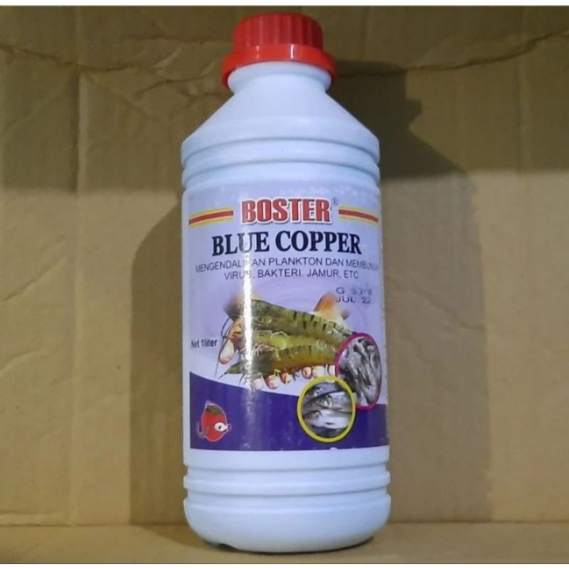 Jual BOSTER BLUE COPPER 1liter | anti septik pembasmi jamur pada ikan ...
