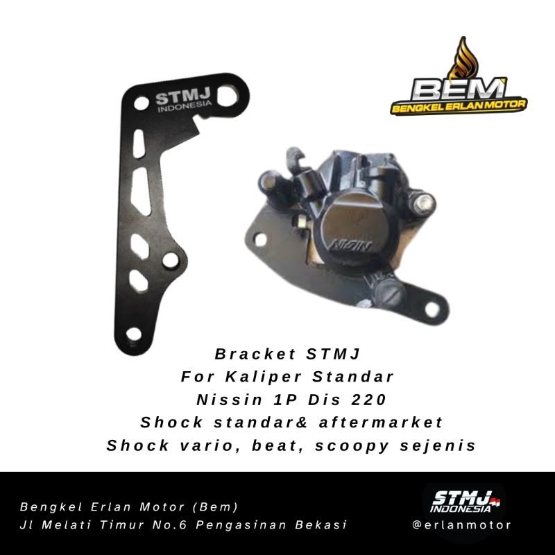 Jual Breket STMJ 1P Standar Nissin Disc 220mm Shock Vario Beat Scoopy ...