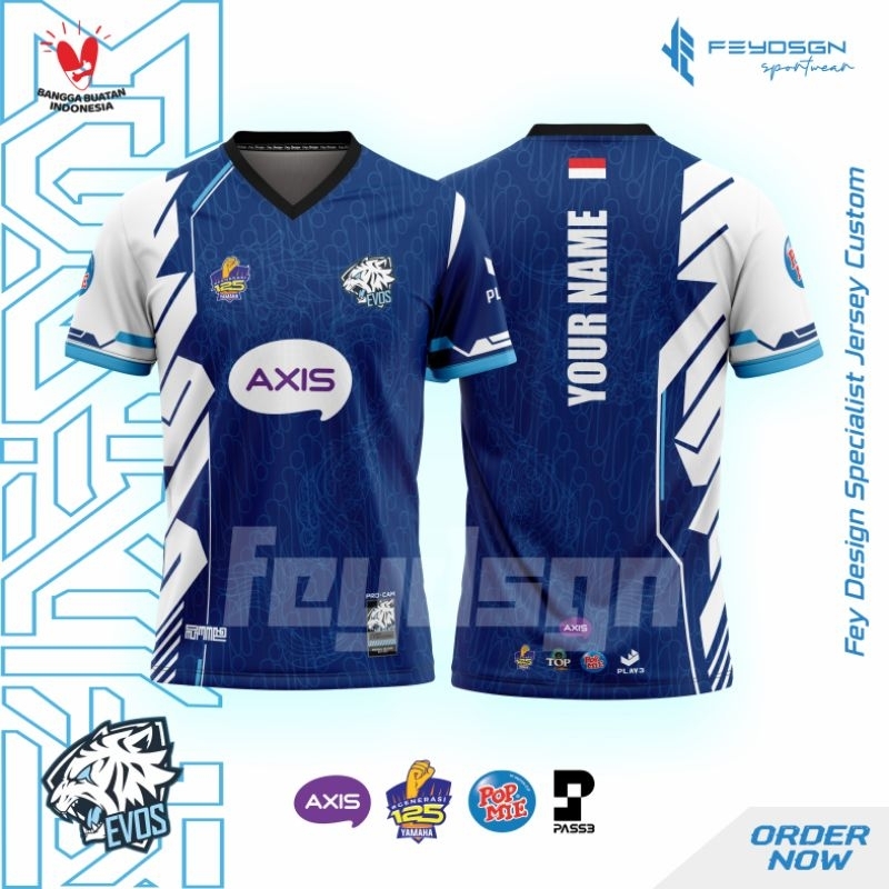 Jual Jersey Evos terbaru free Nickname bahan PREMIUM | Shopee Indonesia