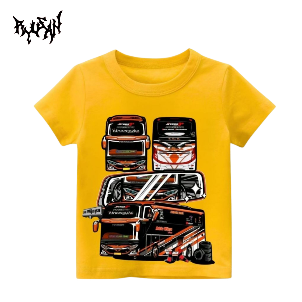 Jual Ryusan Baju Kaos Anak Custom Nama Combed 30s BUS AZKA WIJAYA TRANS Untuk Harian dan Hadiah ...