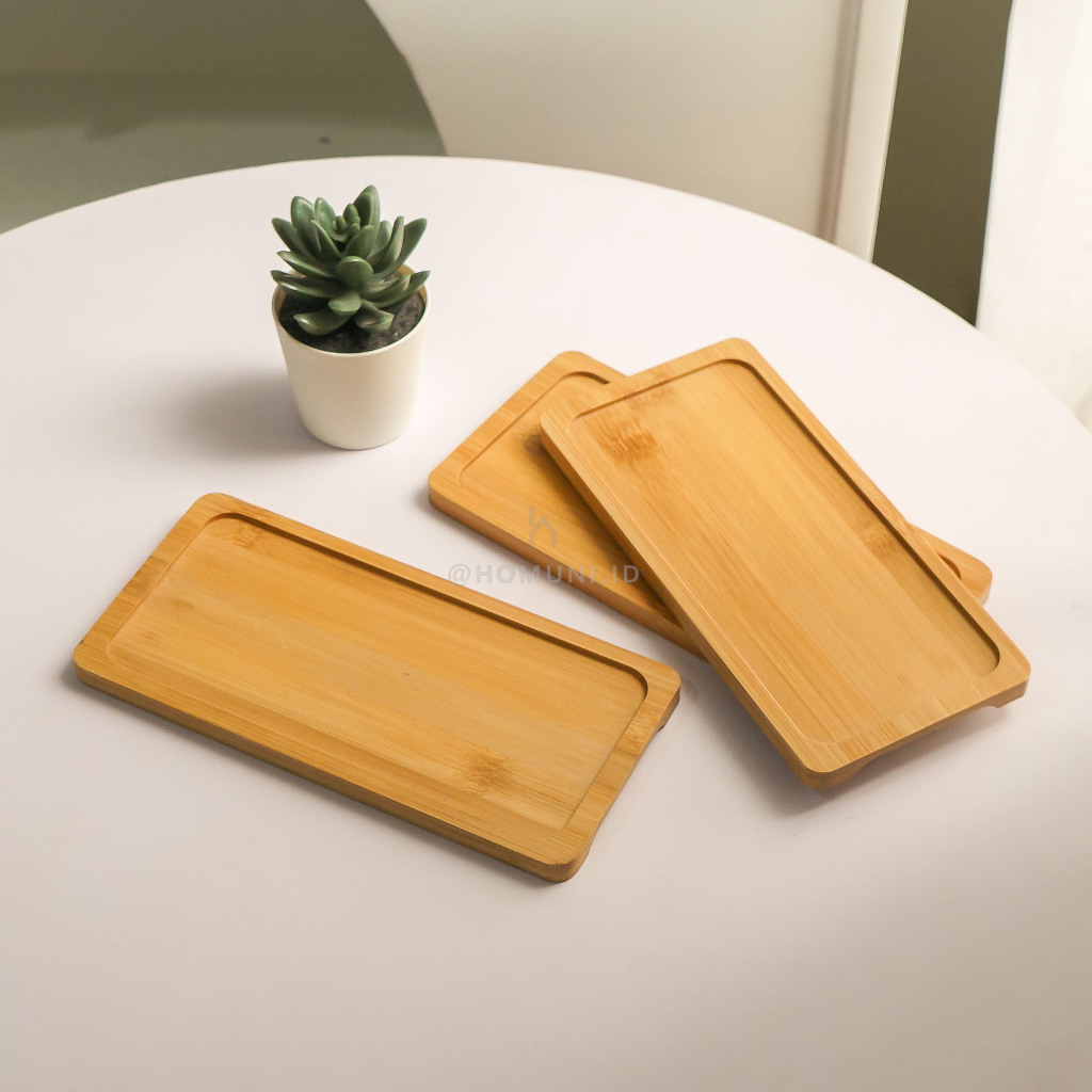 Jual Nampan Kayu Estetik/Tray Bambu Aesthetic untuk Tempat Bumbu Toples ...
