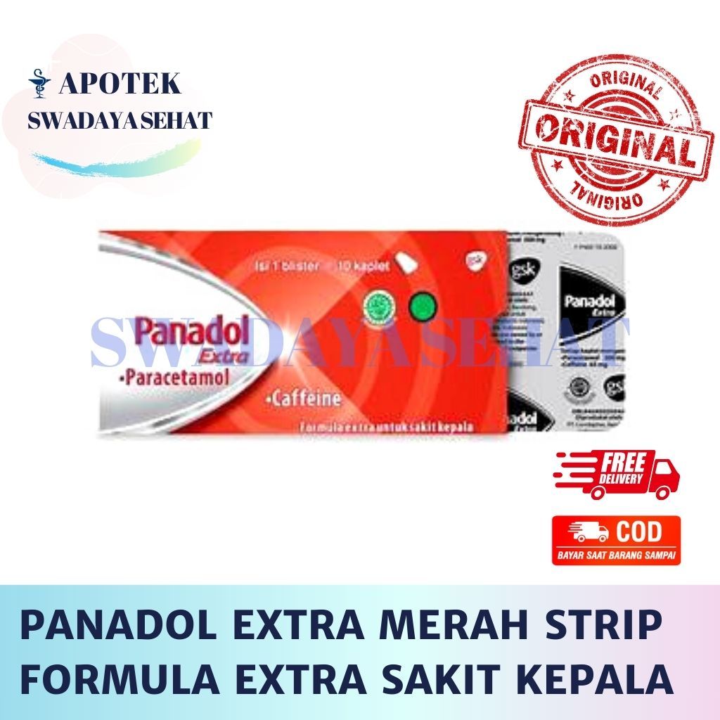 Jual PANADOL EXTRA MERAH Strip Blister Isi 10 Tablet - Formula Ekstra ...