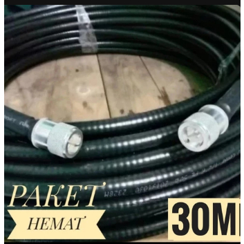 Jual Kabel Coaxial Heliax 5/8 LDF4 30M siap pakai Rig Konektor PL male ...