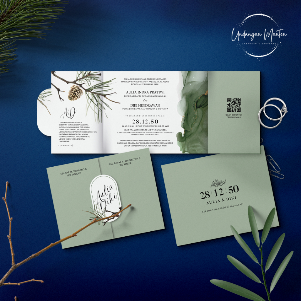 Jual Undangan Pernikahan NRE012 - Undangan Premium - Undangan Murah ...
