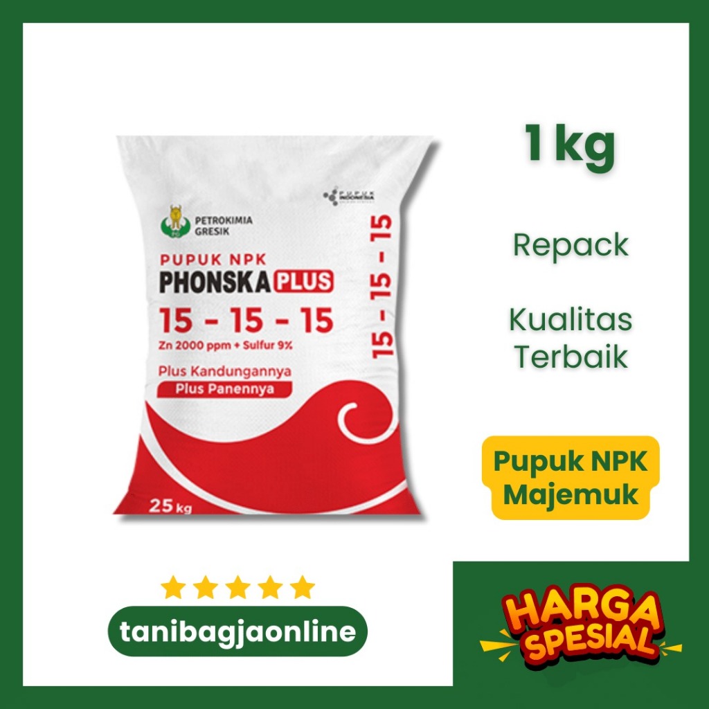 Jual Pupuk Phonska Plus 1 kg Repack | Pupuk tanaman | Shopee Indonesia
