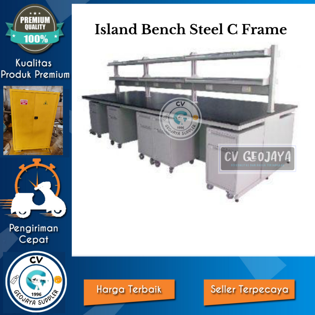 Jual Meja Laboratorium - Meja Kerja Kokoh dengan Rangka C Frame Baja ...