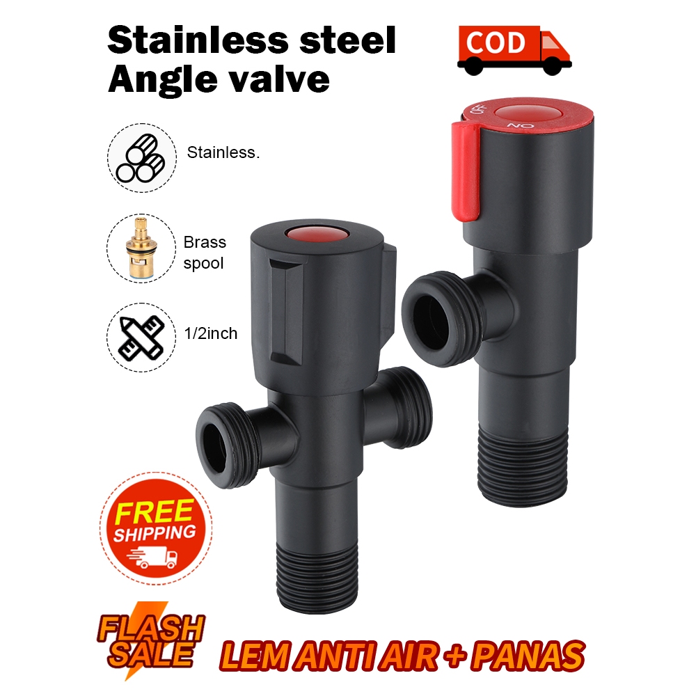 Jual STOP KRAN DOUBLE BALING SINGLE KLOSET 2 CABANG JET SHOWER KERAN BIDET T STAINLESS STEEL ...