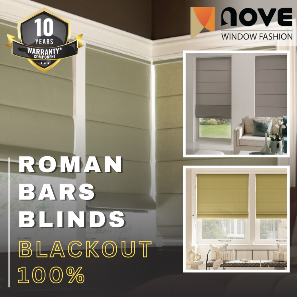 Jual Roman Bars Blinds Blackout 100% -Blind - Tirai Gulung - Roman Bars ...