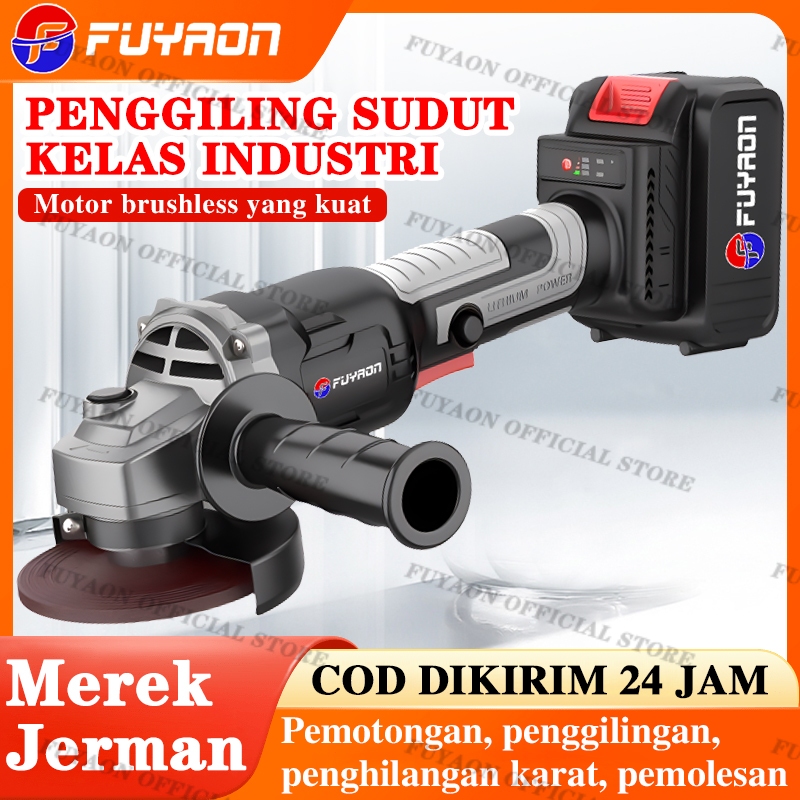 Jual FUYAON Brushless Gerinda Baterai 48V Gerenda Listrik 4 Inci Mesin ...