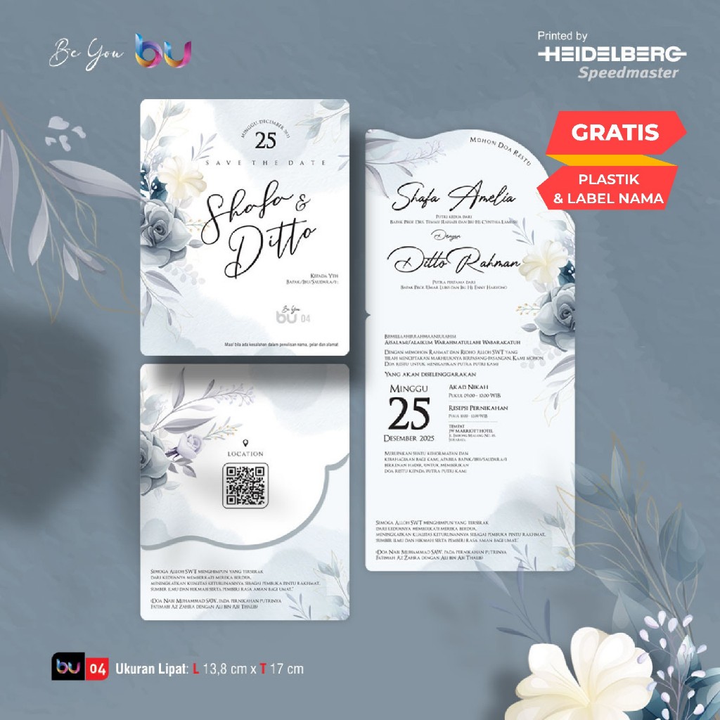 Jual Undangan Pernikahan Desain Modern Be You 04 | Undangan Pernikahan ...