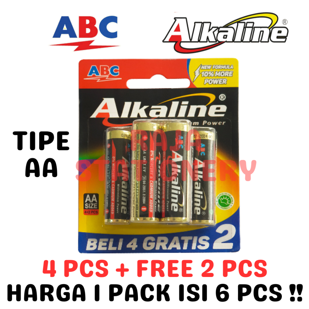 Jual ABC Battery AA Small Baterai ABC Alkaline Batre AA Batre A2 LR6 ...