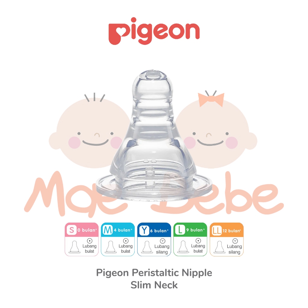 Jual Pigeon Peristaltic Nipple Slim Neck Teat Dot Botol Susu Bayi | Shopee Indonesia