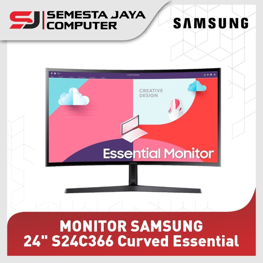 Jual Monitor Samsung 24" S24C366 Curved Essential FHD VA S36C 4Ms ...
