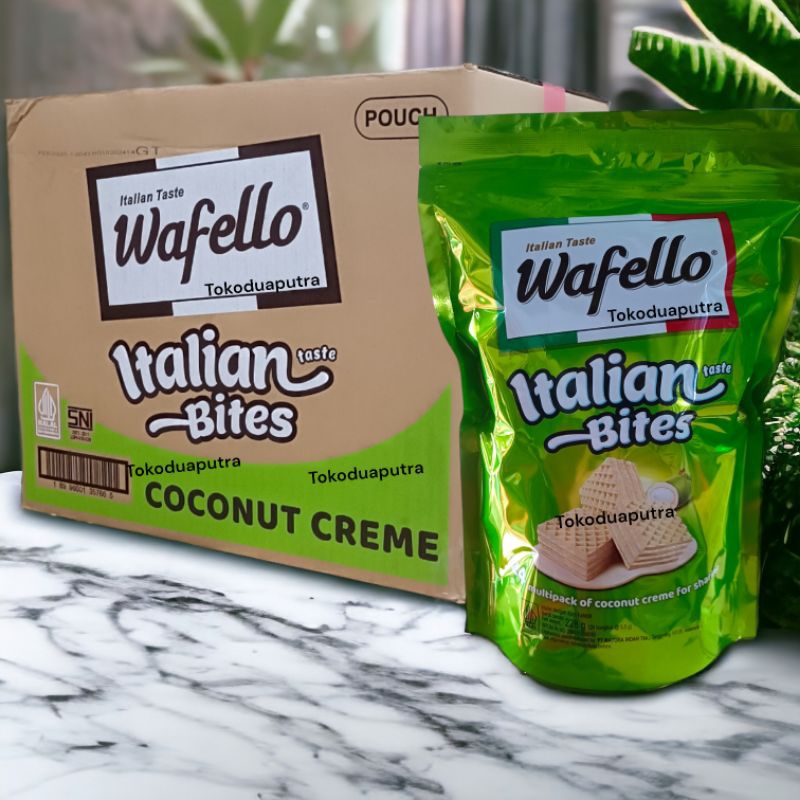 Jual Wafello Coconut Creme Pouch 228 gr X 6 Pouch ( 1 KARTON ) | Shopee ...