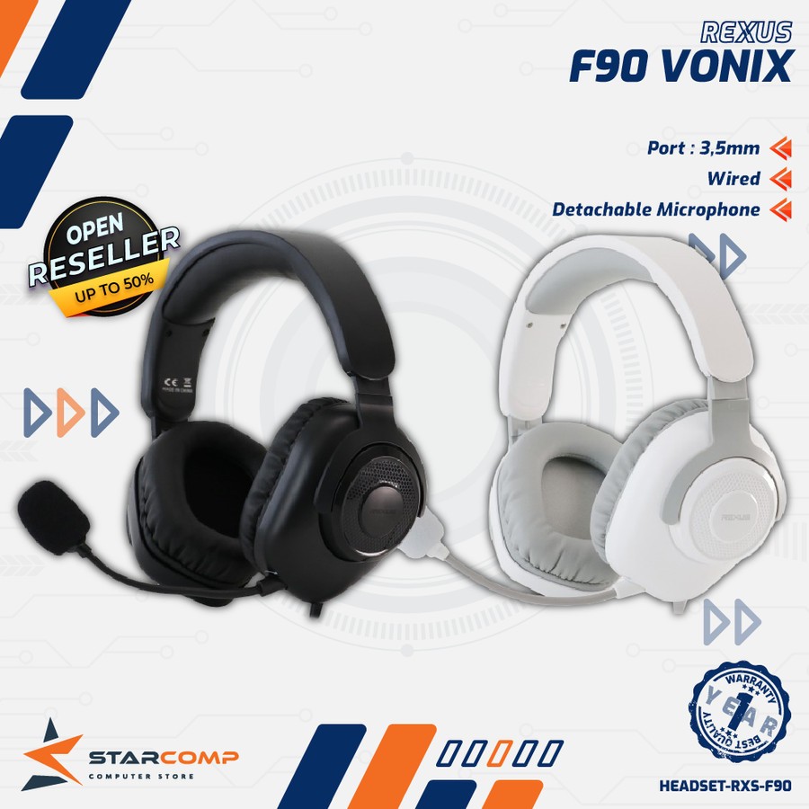 Jual Rexus F90 Vonix Headset Gaming Headset Over Ear Multiplatform ...