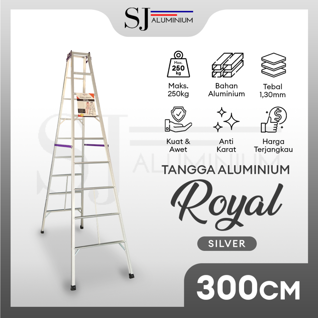 Jual [ROYAL] Tangga Aluminium / Tangga Lipat / Tangga Aluminium Lipat ...