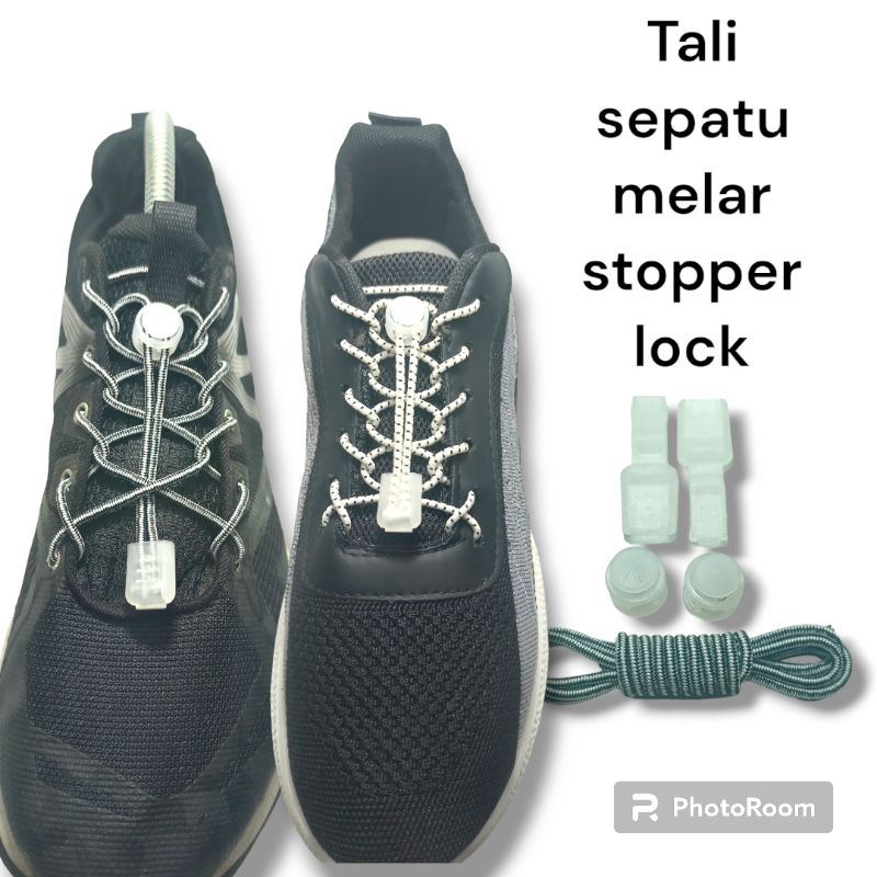Jual Lock laces shoe / Tali sepatu karet / Tali sepatu elastis ...