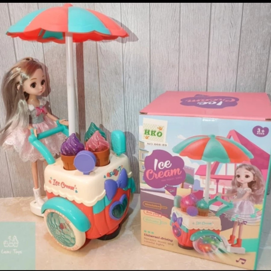 Jual mainan gerobak ice cream ice cream troly mainan gerobak es krim | Shopee Indonesia