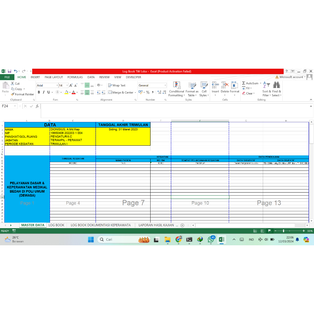 Jual Log Book dan Laporan Hasil Kajian Perawat Terampil PNS/P3K ...