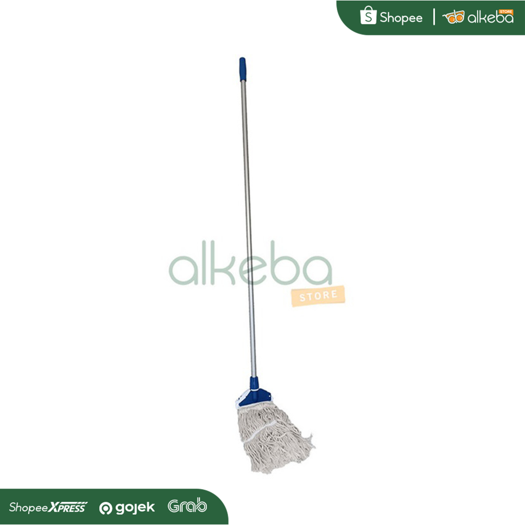 Jual Mop pel Set Komplit Kain Putih Standar / Tongkat + Frame Mop ...