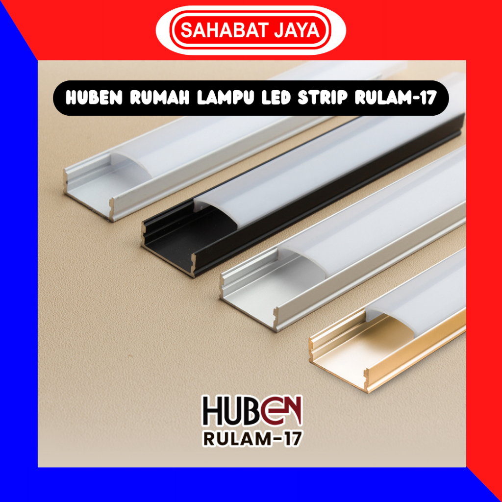 Jual Huben Rulam 17 List Rail Lis Rel Cover Casing Rumah Lampu ...