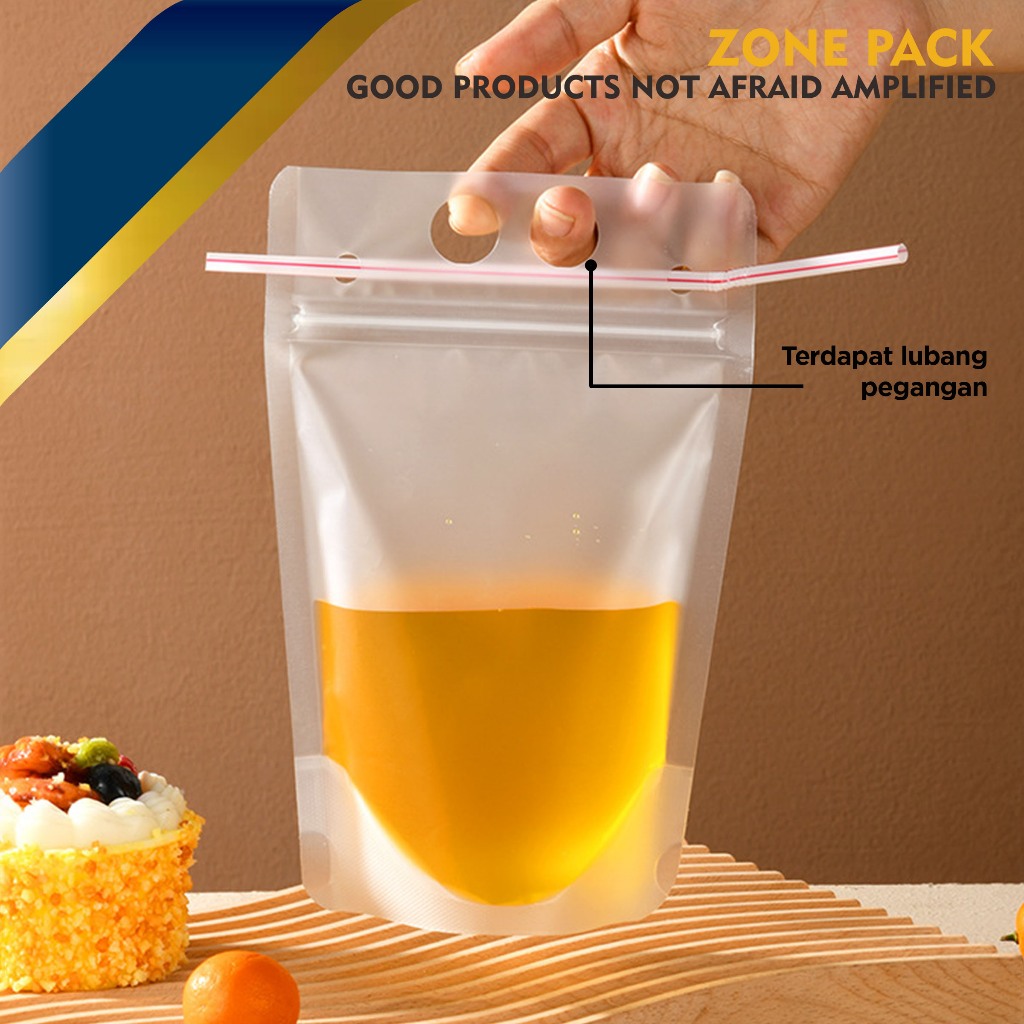 Jual Standing Pouch Minuman Buram | Plastik Ziplock Klip Minuman| Stand ...