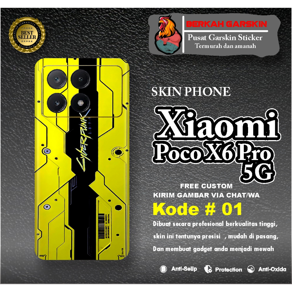 Jual (Isi 2 Pcs) Garskin Protector Xiaomi Poco X6 Pro kode # 01-05 ...
