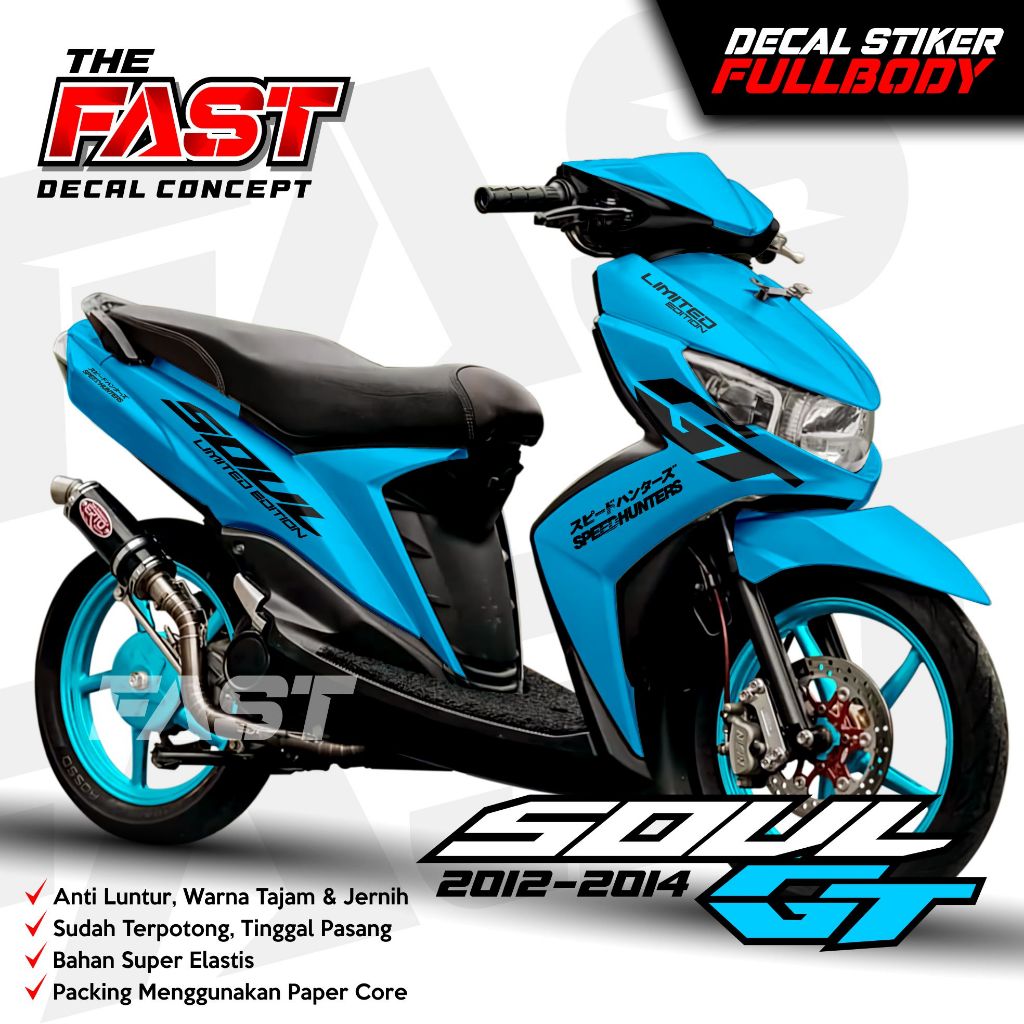 Jual Decal Sticker Motor Soul Full Body Sticker Full Body Desain Simple ...