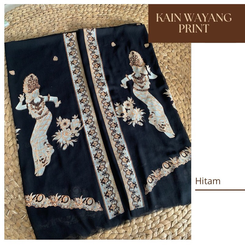 Jual kain bahan motif wayang | kain kebaya print wayang | Shopee Indonesia