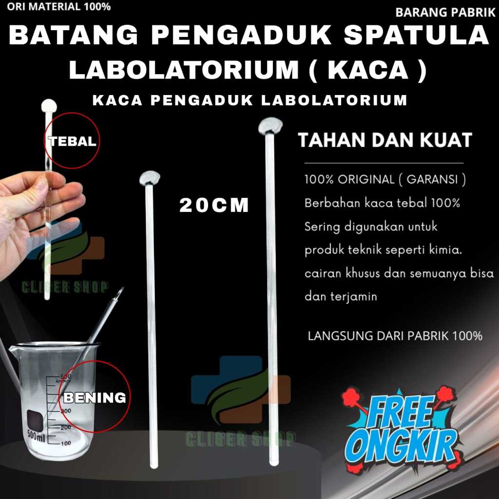 Jual Batang Pengaduk Kaca / Kimia 20 cm | Shopee Indonesia