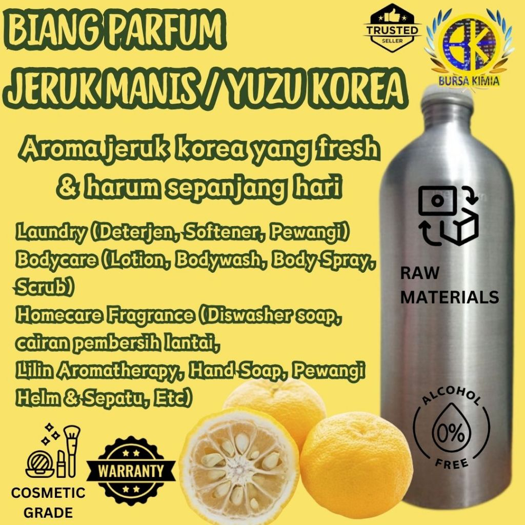 Jual Biang Parfume Jeruk Manis/Yuzu Korea 100gr Fragrance Oil Yuzu Body ...