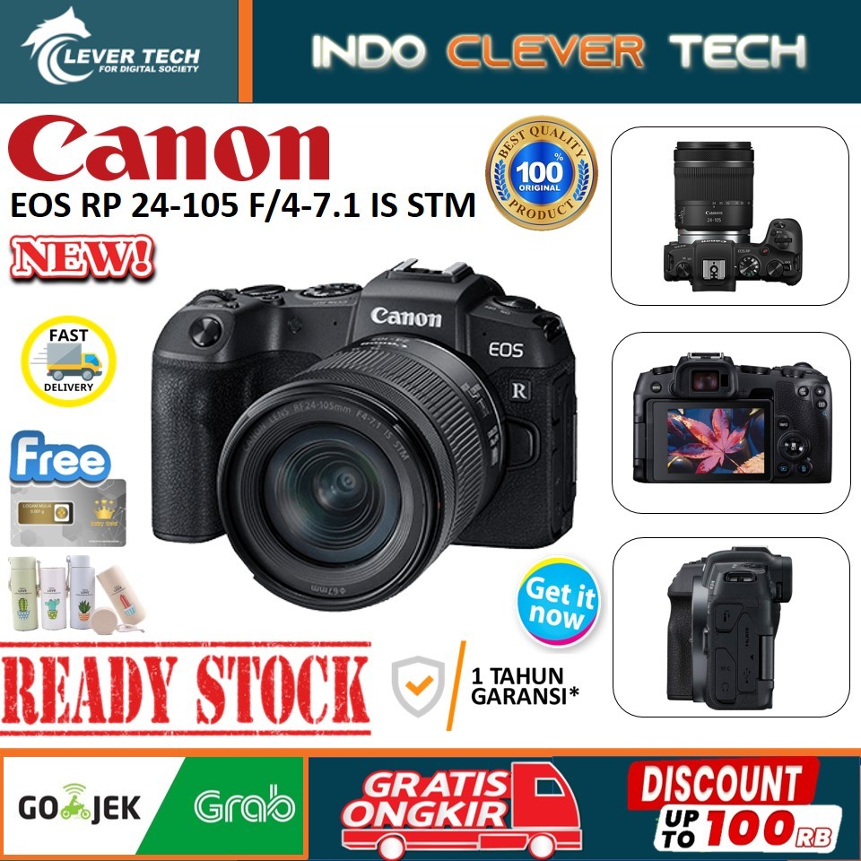 Jual Canon EOS RP Kit RF 24-105mm f/4-7.1 IS STM Lens - Garansi Resmi ...